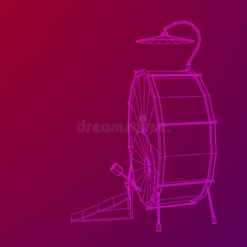 Musical Instruments Set. Rock Band Drum Kit Stock Vector - Illustration ...