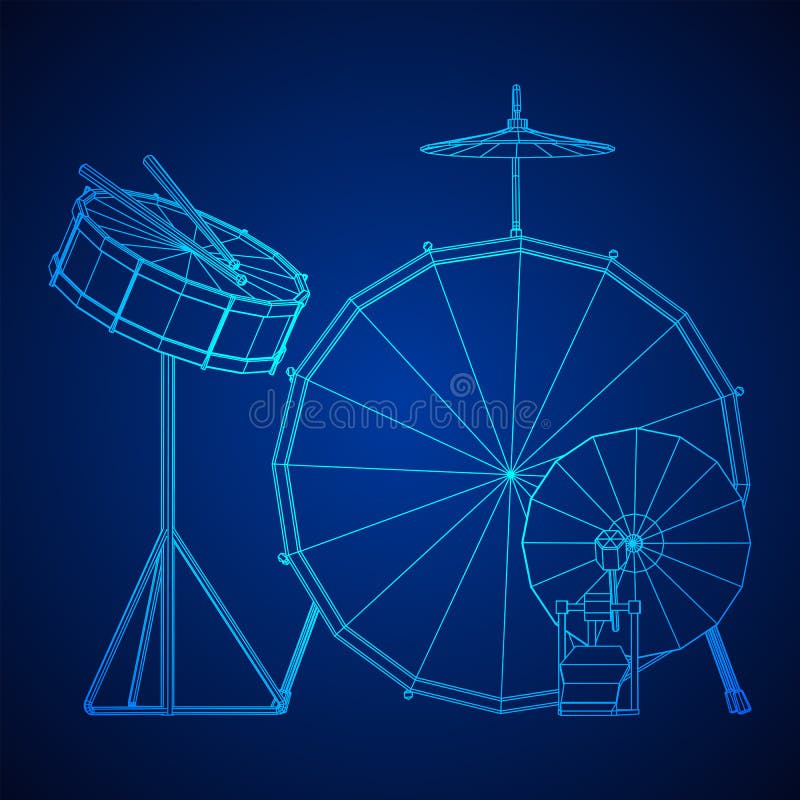 Musical Instruments Set. Rock Band Drum Kit Stock Vector - Illustration ...