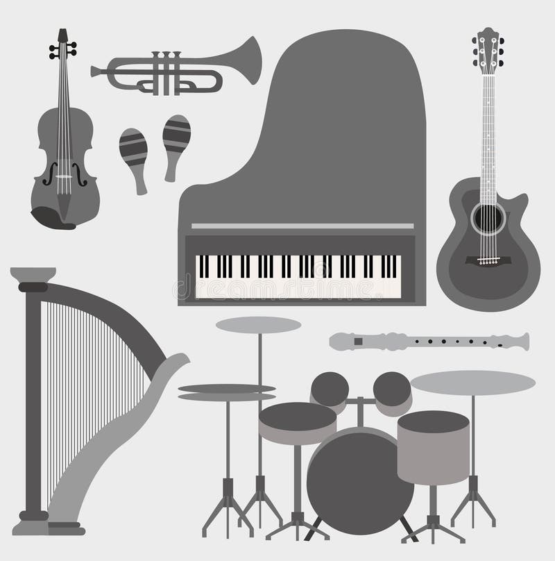 Musical Instruments stock vector. Illustration of musical - 4953918