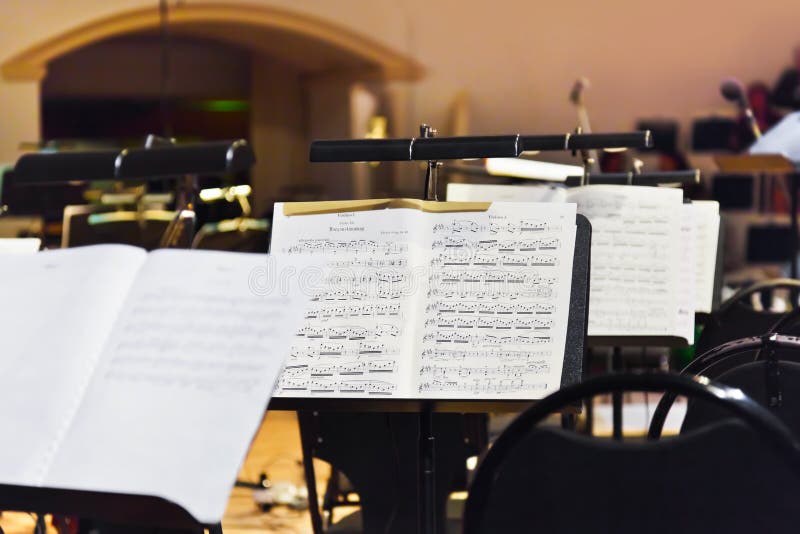 Musical Instruments and Sheet Music Stock Image - Image of organ, opera ...