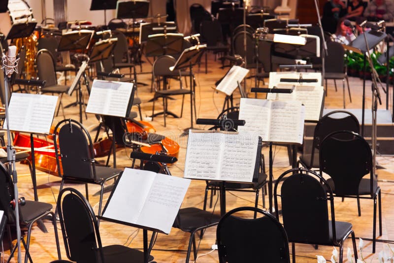 Musical Instruments and Sheet Music Stock Image - Image of performance ...