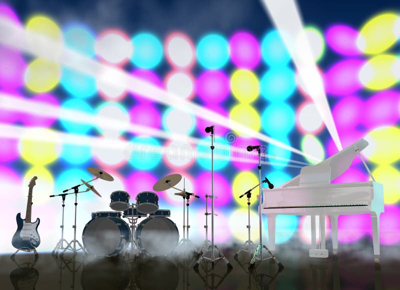 Musical Instruments On A Stage Picture. Image: 15344034