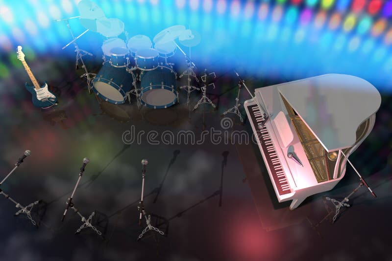 Musical Instruments On A Stage Picture. Image: 15557801