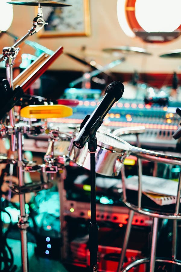 Musical Instruments on the Stage and in the Orchestra Stage Stock Photo ...