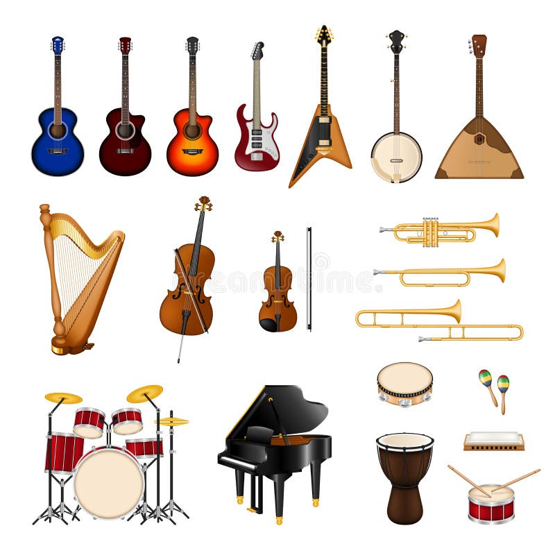 Musical Instruments. Vector Stock Vector - Illustration of jazz ...