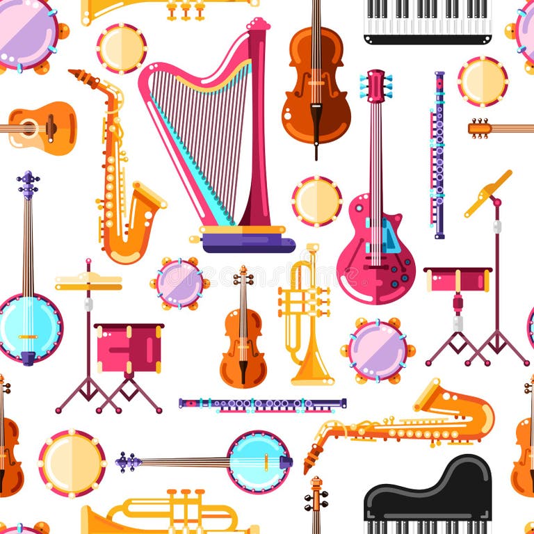 Musical Instruments Background Stock Illustrations – 31,918 Musical ...