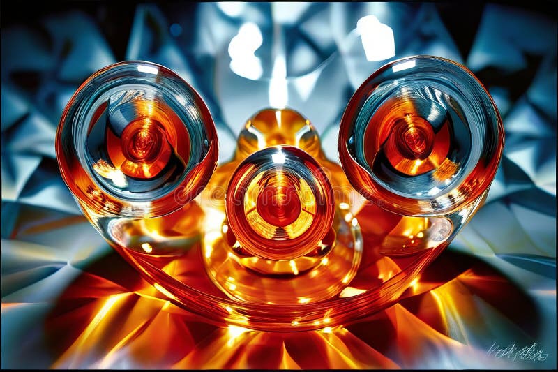 Musical Kaleidoscope a Luminogram of Rotating Instruments Creat Stock ...