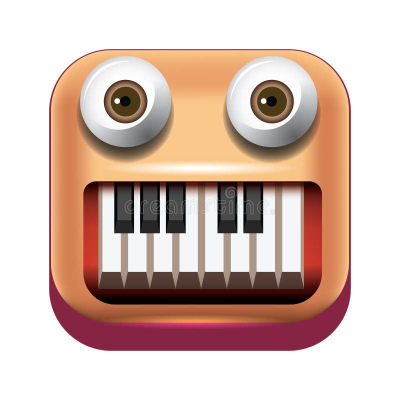 Musical Keyboard Face. Vector Illustration Decorative Design Stock ...