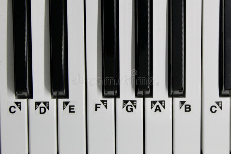 Musical Keyboard Keys Octave Stock Image - Image of sharp, musical ...