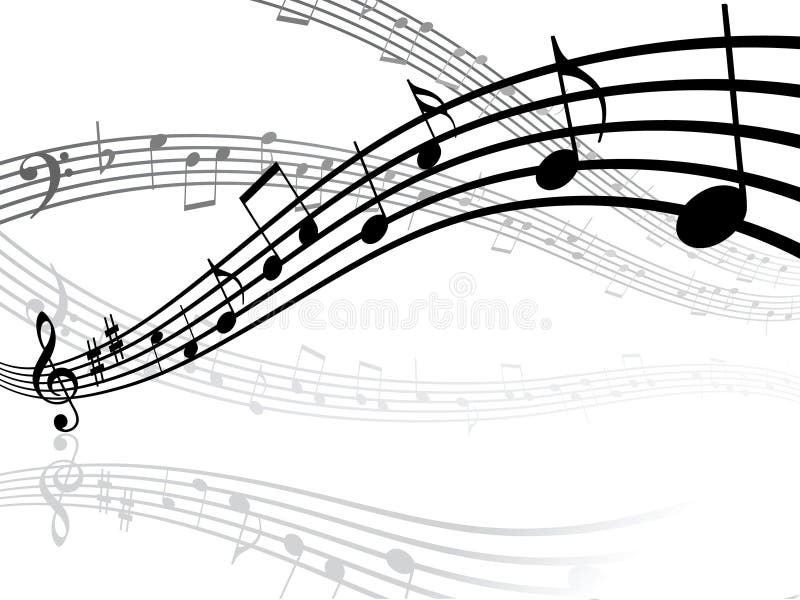 Musical Lines with Notes. Vector Illustration Stock Vector ...