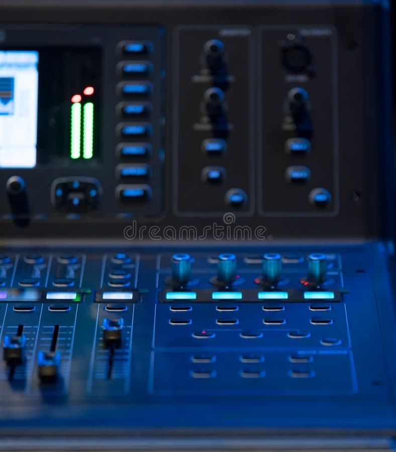 Musical mixer,in light stock image. Image of engineer - 165601329