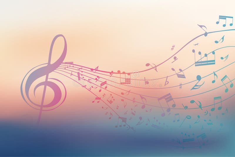 The Musical Notation, Cute, Background Stock Vector - Illustration of ...