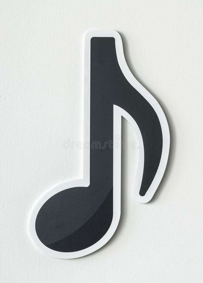 Musical Note Audio Cut Out Icon Stock Photo - Image of icon, singing ...