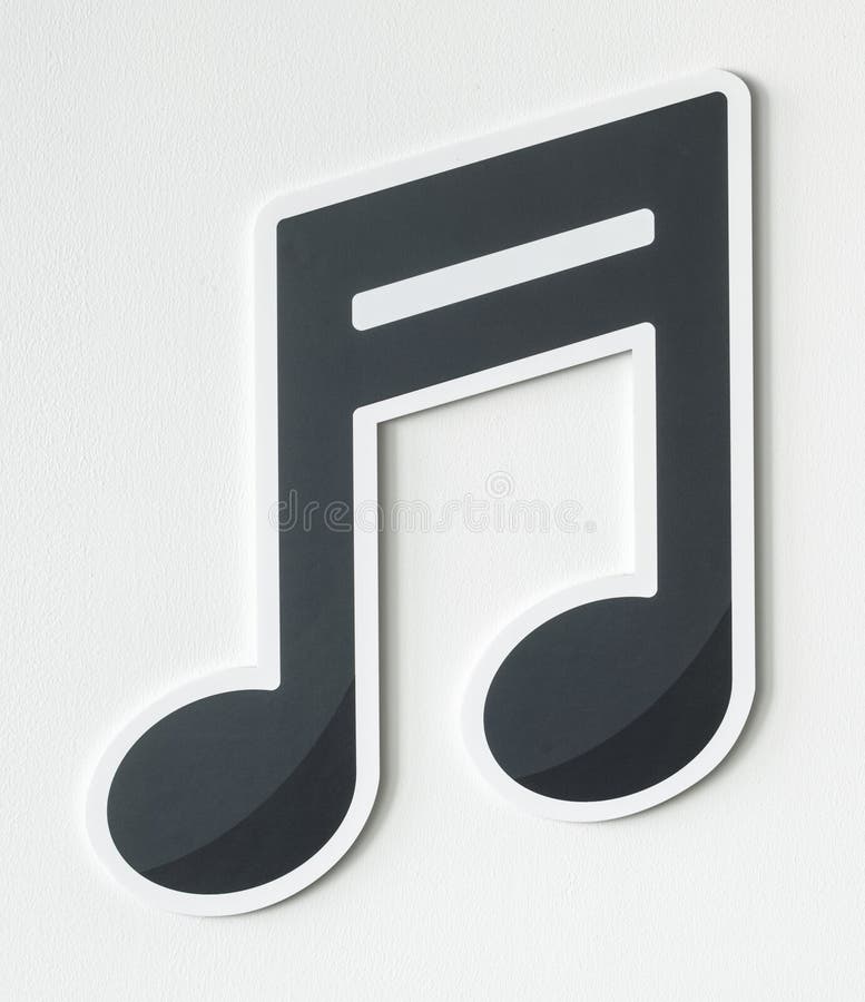 Musical Note Audio Cut Out Icon Stock Illustration - Illustration of ...