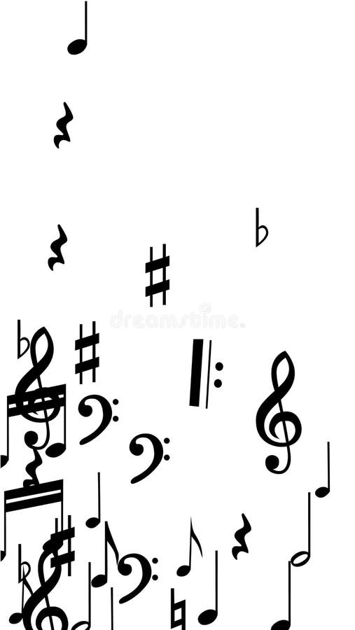 Musical Notes Vertical Orientation Stock Illustrations – 25 Musical ...
