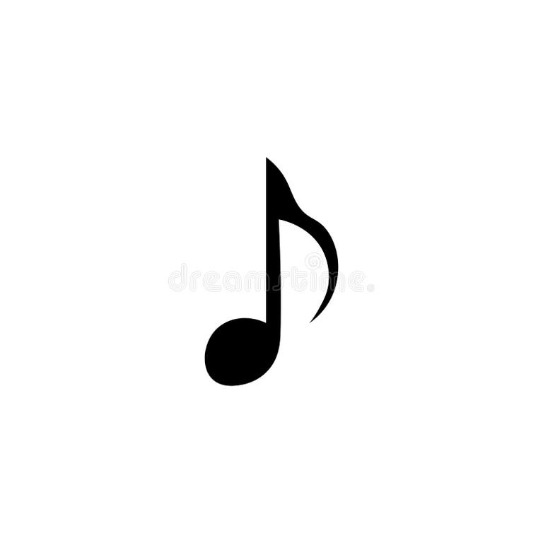 Musical Note Black Sign Icon. Vector Illustration Eps 10 Stock ...