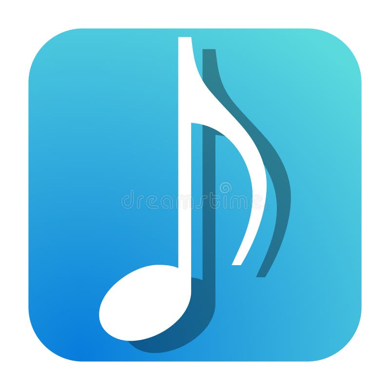 Musical Note Button. Modern Design Stock Vector - Illustration of ...