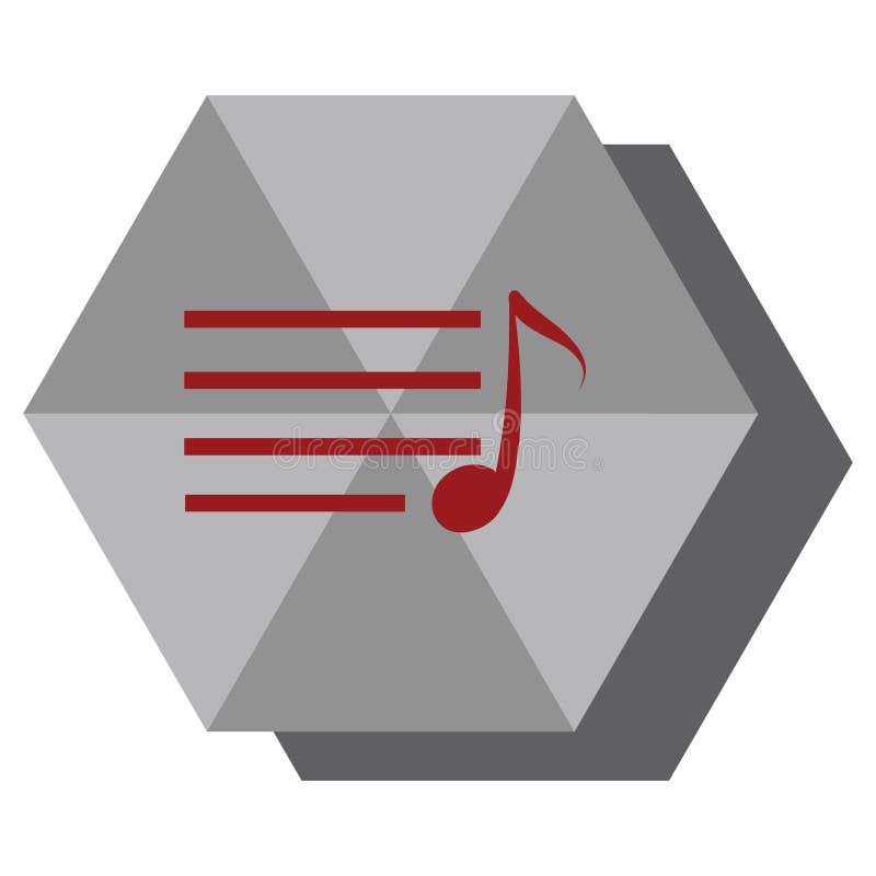 Musical Note Button. Vector Illustration Decorative Design Stock Vector ...