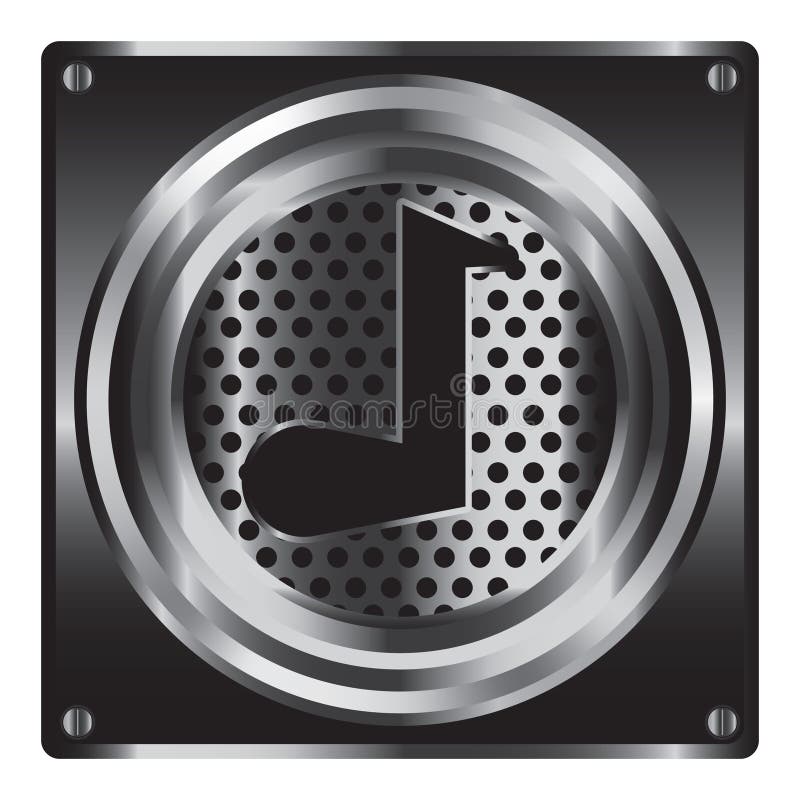 Musical Note Button. Vector Illustration Decorative Design Stock Vector ...