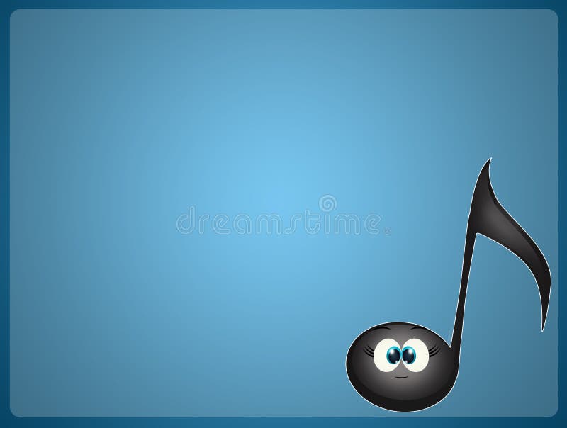 Musical note cartoon stock illustration. Illustration of celebration ...