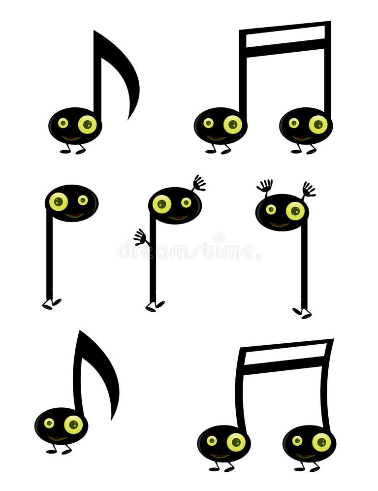 Musical Note Characters Stock Illustrations – 525 Musical Note ...