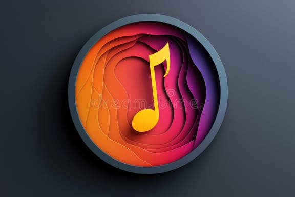 Musical Note Design Digital Art Abstract Colorful Waves Creative ...