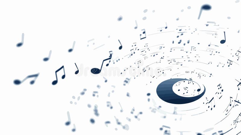 Musical Note Disc Illustration for Background Music, Creative ...