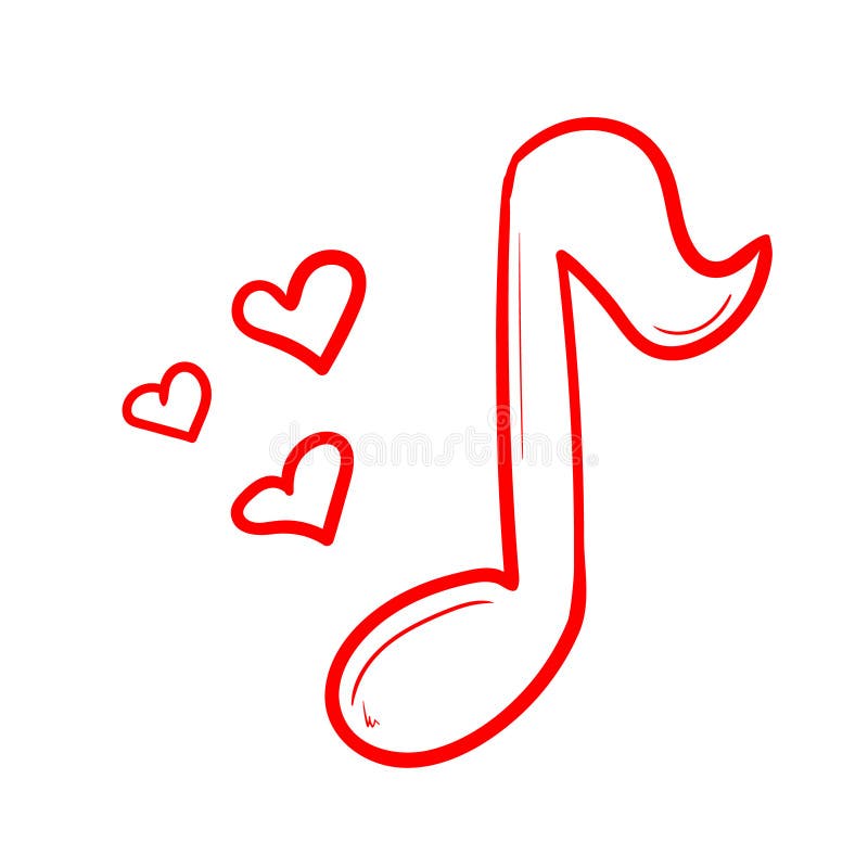 Musical Note Doodle Simple Icon Vector Stock Vector - Illustration of ...