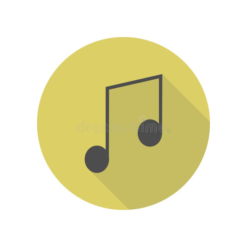 Musical Note . Element of Web Long Shadow Icon Stock Illustration ...