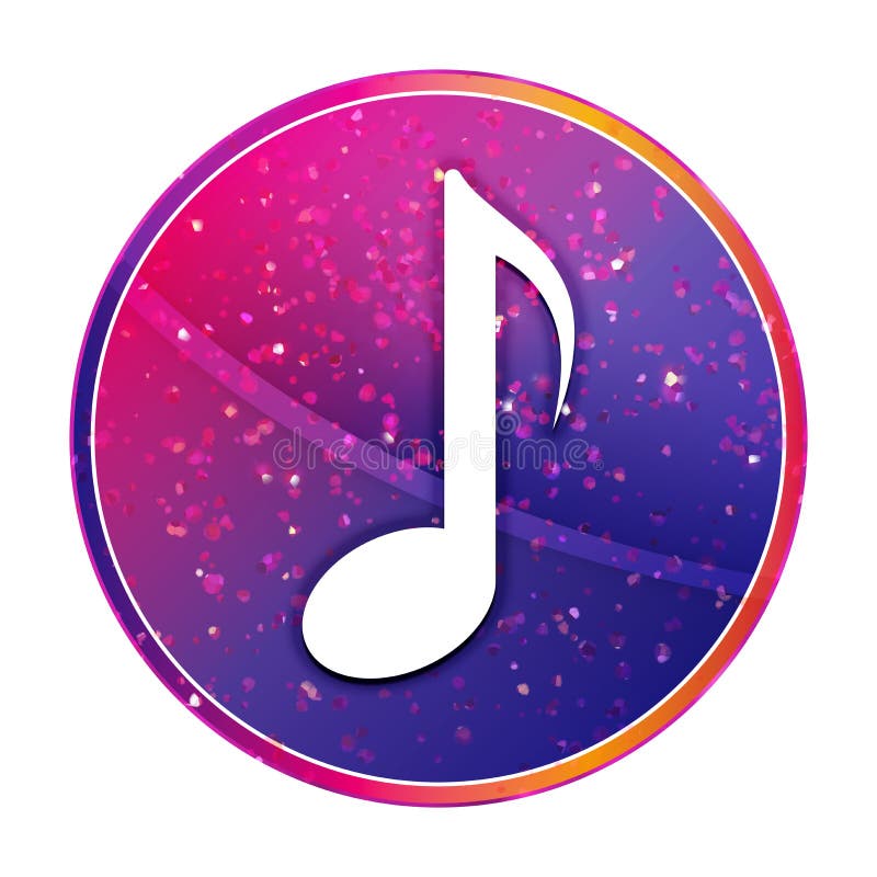 Musical Note Icon Creative Trendy Colorful Round Button Illustration ...