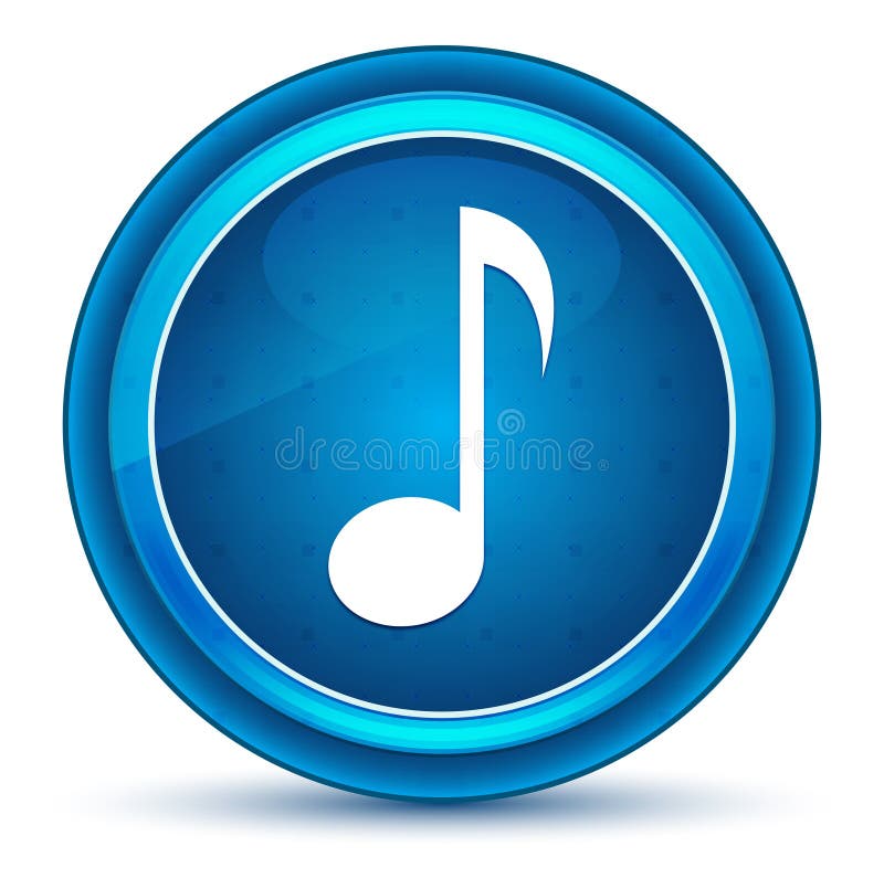 Musical Note Icon Eyeball Blue Round Button Stock Illustration ...