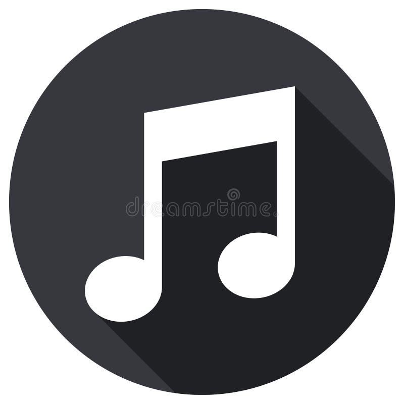 Musical Note Icon, Modern Minimal Flat Design Style, Vector ...
