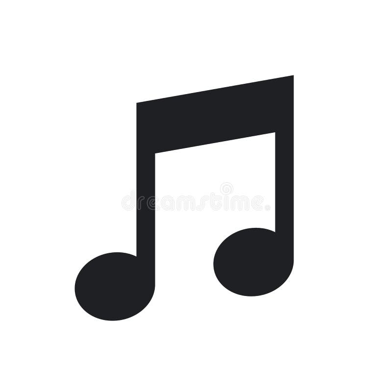 Musical Note Icon, Modern Minimal Flat Design Style, Vector ...