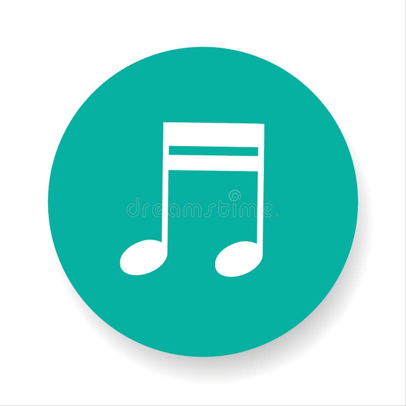Musical Note Icon, Modern Minimal Flat Design Style, Vector ...
