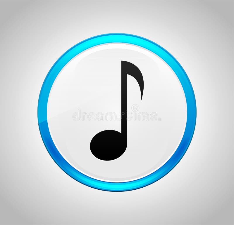 Musical Note Icon Round Blue Push Button Stock Illustration ...
