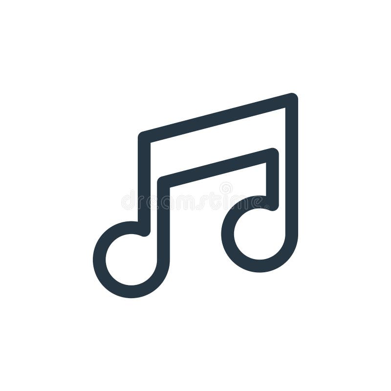 Musical Note Icon Vector from Basic Ui Concept. Thin Line Illustration ...