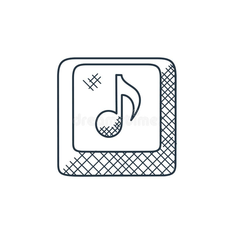 Musical Note Icon Vector from Music Concept. Thin Line Illustration of ...
