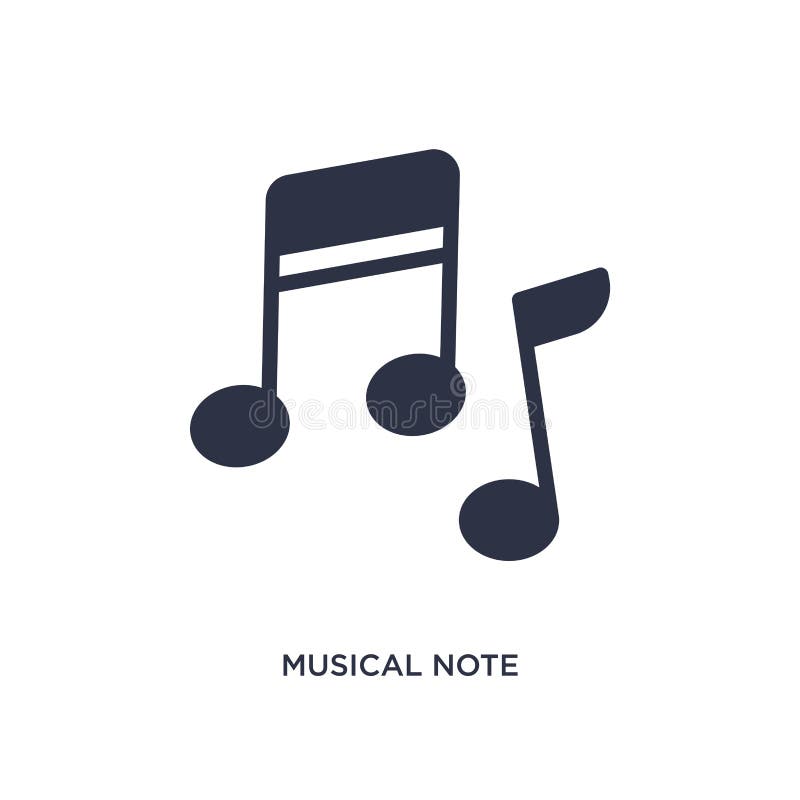 Musical Note Icon on White Background. Simple Element Illustration from ...