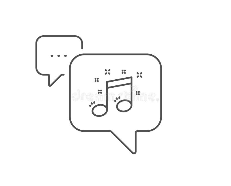 Musical Note Line Icon. Music Sign. Vector Stock Vector - Illustration ...