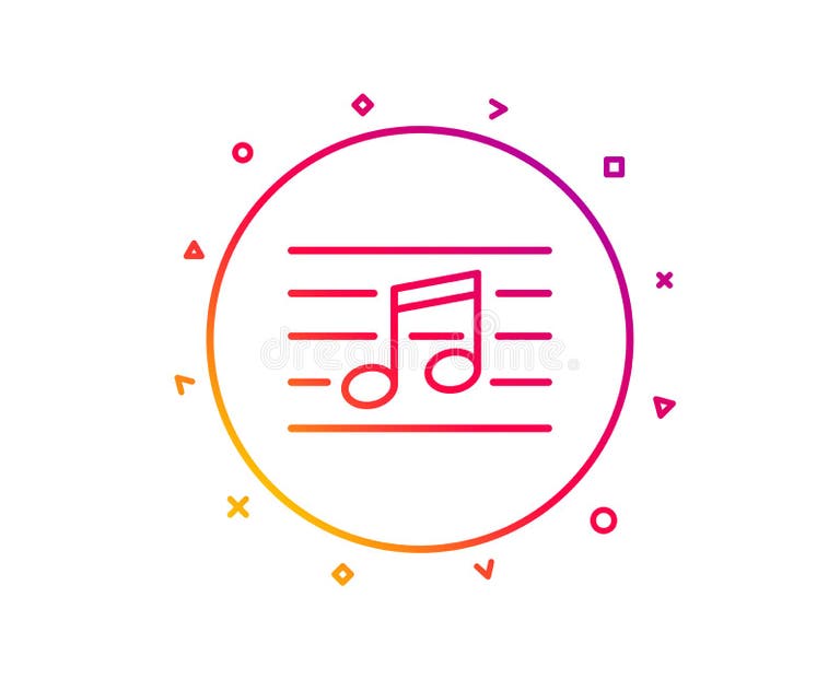 Musical Note Line Icon. Music Sign. Vector Stock Vector - Illustration ...