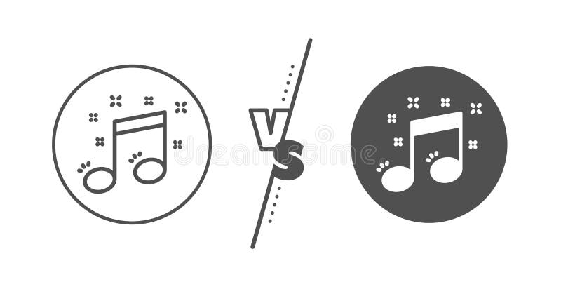 Musical Note Line Icon. Music Sign. Vector Stock Vector - Illustration ...