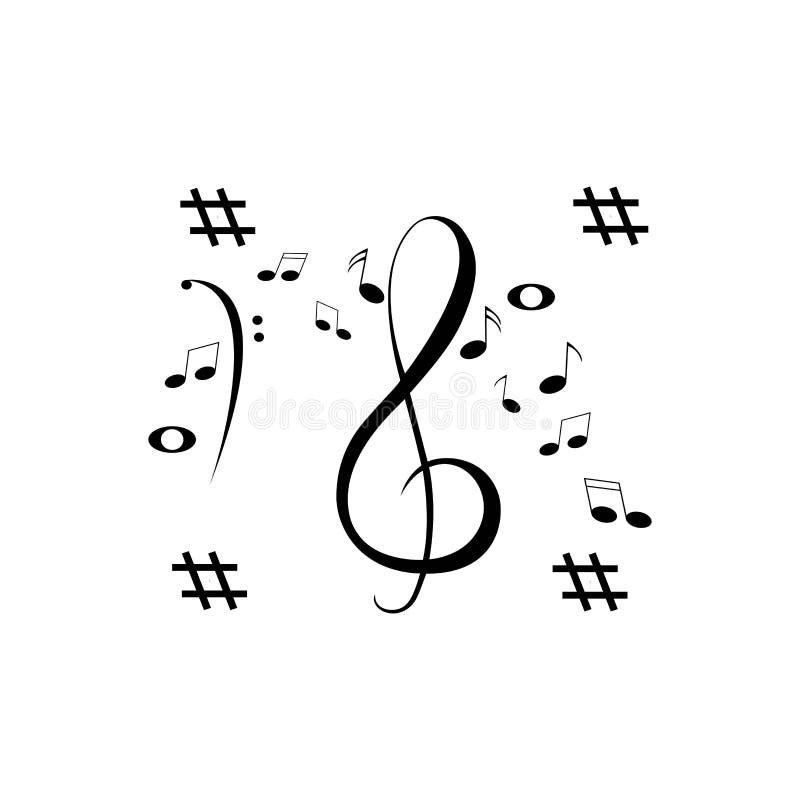 Musical note logo stock vector. Illustration of music - 196267966