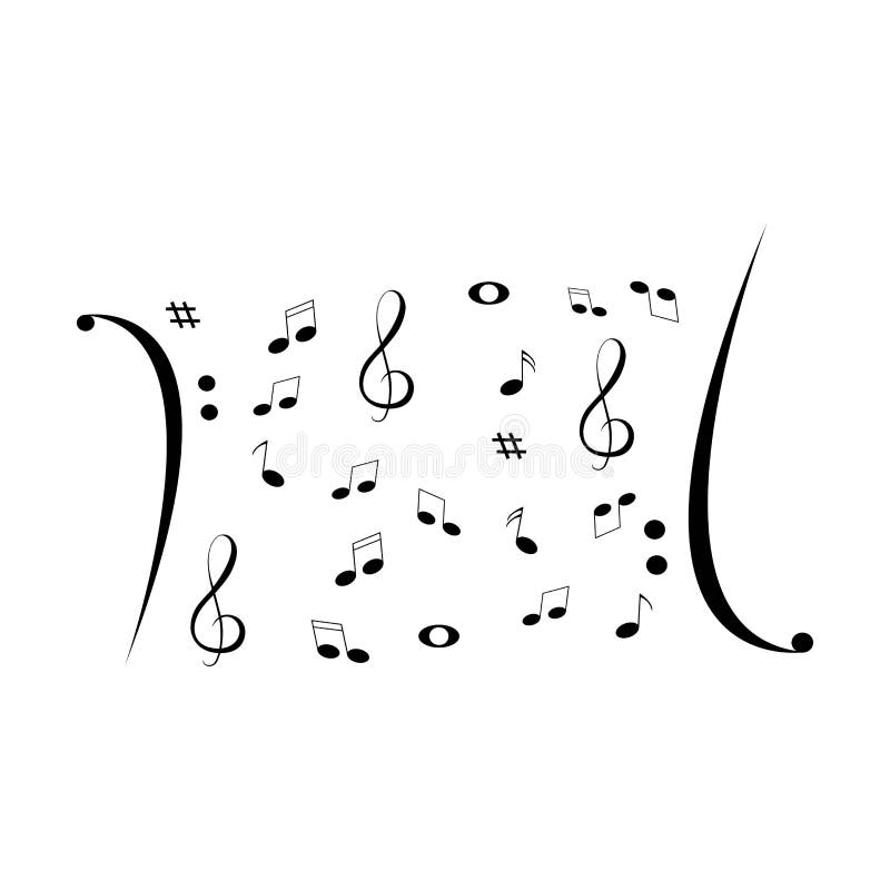 Musical note logo stock vector. Illustration of collision - 196267976