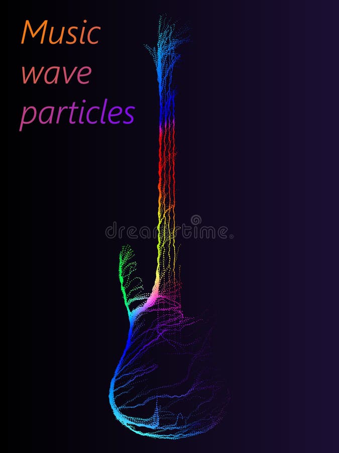 Musical Note Made Using Glowing Particles of Different Colors ...