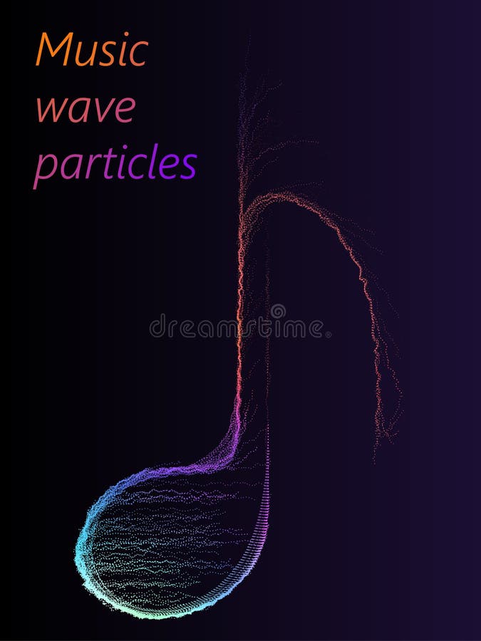 Musical Note Made Using Glowing Particles of Different Colors ...