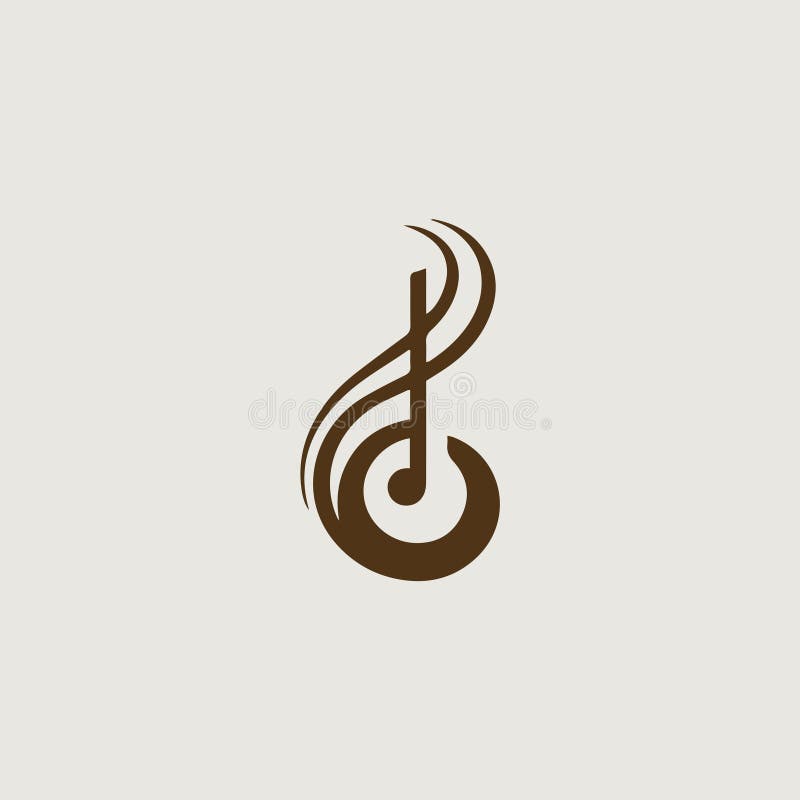 Musical note simple logo stock vector. Illustration of performance ...