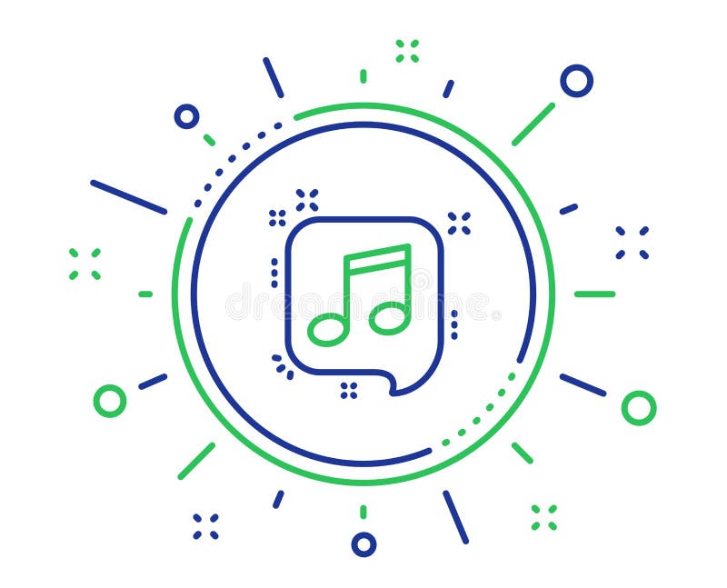 Musical Note in Speech Bubble Line Icon. Music Sign. Vector Stock ...