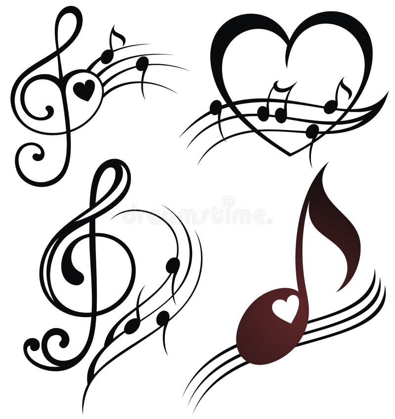 Musical note staff set stock vector. Illustration of curve - 55435785