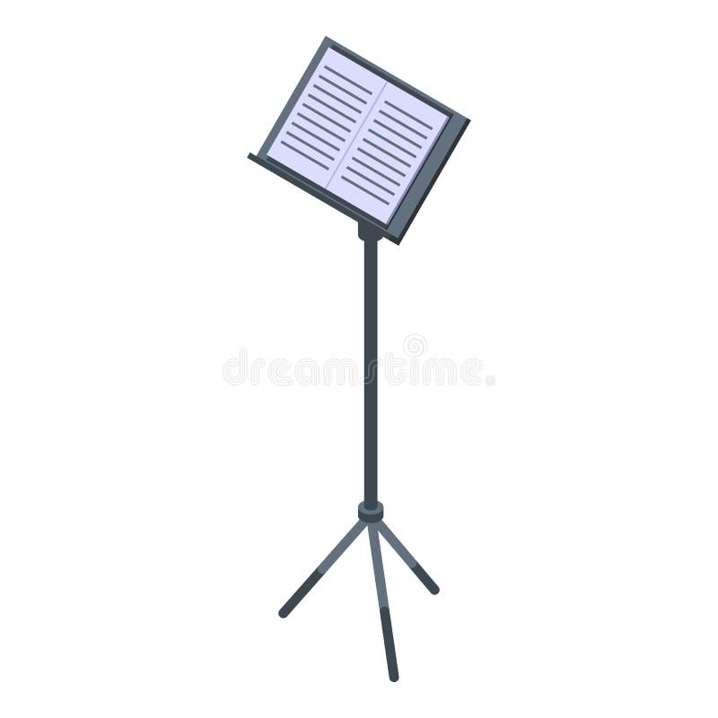 Musical Note Stand Icon, Isometric Style Stock Vector - Illustration of ...