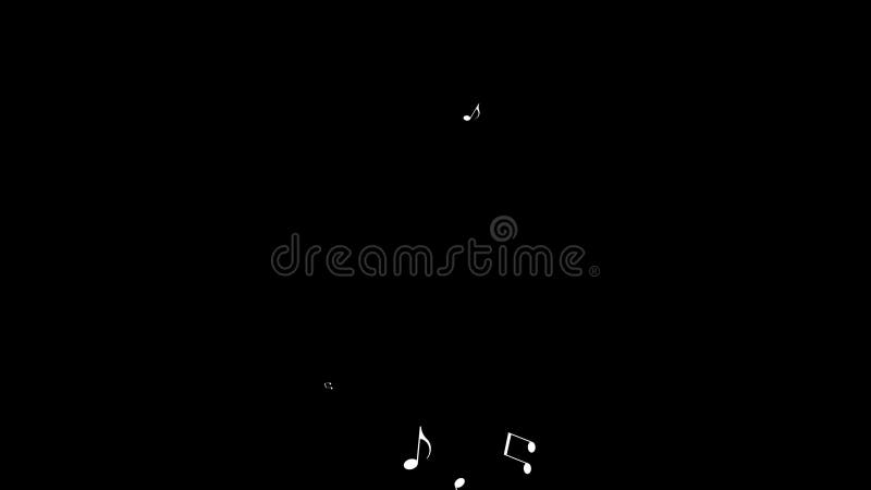 Musical Note Streaming Up in Melody with Composer. Musical Notes Flying ...